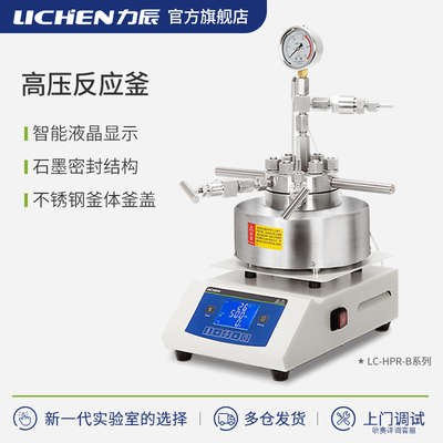 力辰科技磁力搅拌高压反应釜实验室消解50ml-500ml高温加气加氢釜