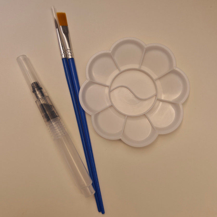 入门水彩颜料绘画工具 套装自来水笔调色盘小毛笔小排笔组合装