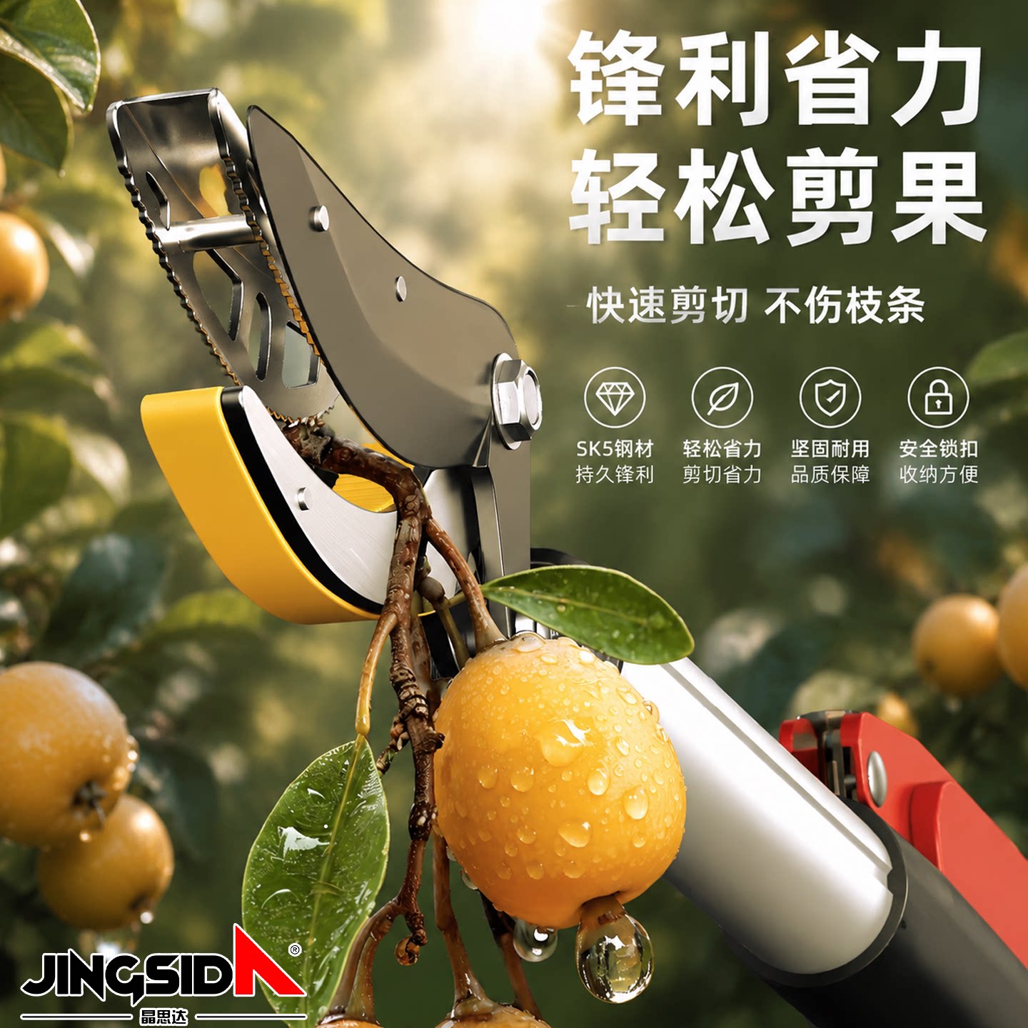 精品摘水果神器加厚伸缩杆剪刀专业修枝剪果树高空摘龙眼酸枣神器
