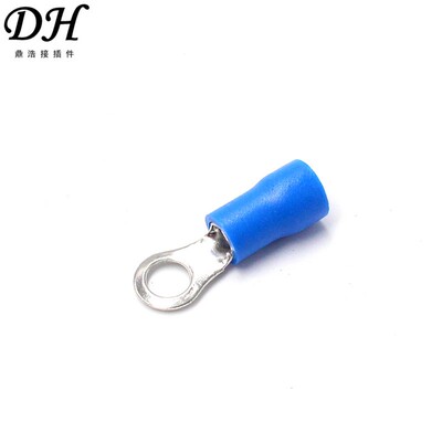 RV2-4S圆形预绝缘接线端子 黄铜镀锡 冷压端子铜鼻子 地环接线片