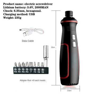 3.6V electric screwdriver mini multifunctional disassembly s