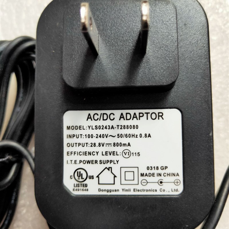 原Shark鲨客吸尘器28.8V800MA电源适配器YLS0243A-T288080充电器