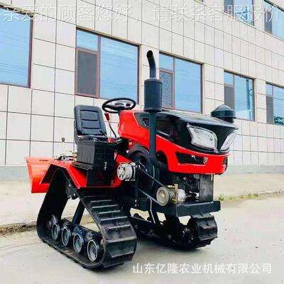 履带式农用旱马田犁机QVF 25力水耕旱两用旋耕机 乘地坐式履带微