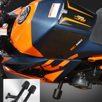 适用22-23款ktm rc390改装车身护杠防摔球防撞保险杠发动机防护