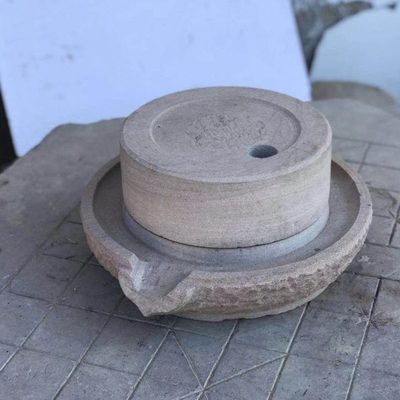 老石磨家用石旧手工磨盘石器茶盘家居传统复古流水怀旧收藏老物件