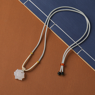 新中式玉髓莲花项链53