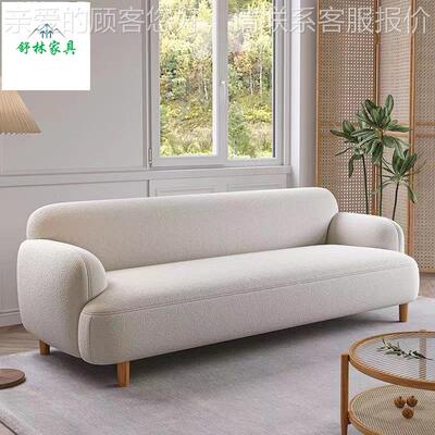 日式奶风网红布艺现代小户型客厅欧简16354约猫布北油出租抓房沙