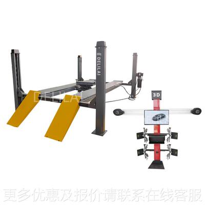 厂家汽车四柱举降升机平台升机配37438精准举3轮定四位仪汽车升机