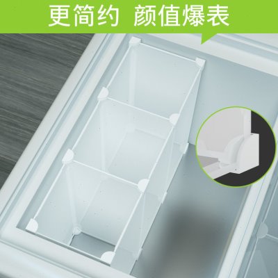 冰柜冰棒分格冰箱冰淇淋雪糕柜分隔栏挡板分类神器隔断内部置物架