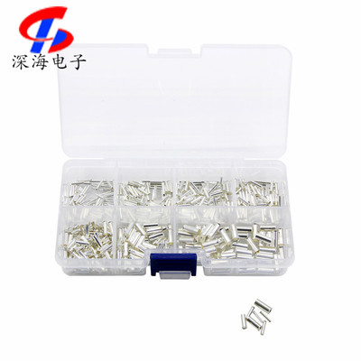 600pcs 盒装 管型裸端子组合压线焊接裸中接管套件 EN七种合一