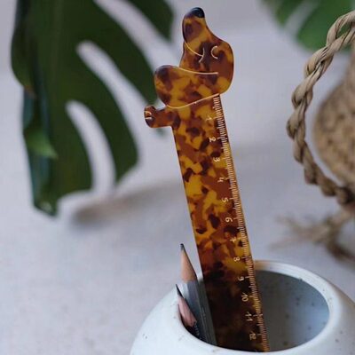 法国coucou suzette可爱趣味腊肠狗尺子标尺创意学生文具卡通直尺