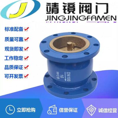 HC41X-16C碳钢消声止回阀DN40-350弹簧升降式向阀水管逆止阀