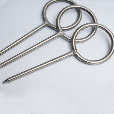 不锈钢304羊眼螺杆焊接圆环定制非标吊环带尖签子10mm粗