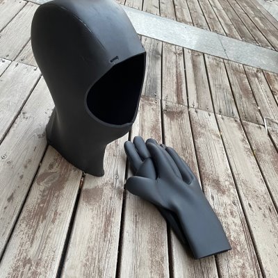 深潜水肺装备打捞救援干式潜水衣服专用半干式潜水头套潜水帽手套
