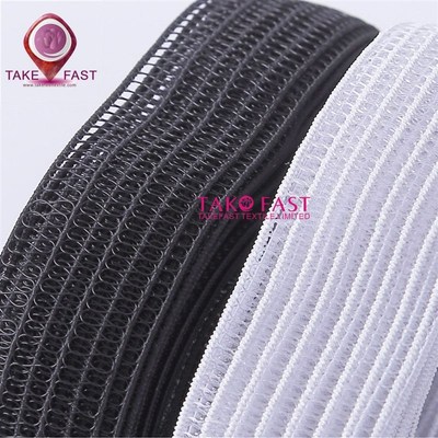 针织鱼丝松紧带花边鱼丝带包根鱼丝带黑白松紧透明透气网带球仔网