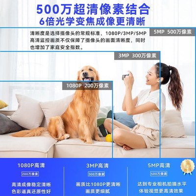 猫眼摄像头家用无线wifi可连手机远程室内免插电高清夜视门口监控