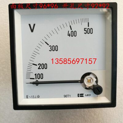 上海乐磁LECI交流指针式电流表 安装式电流表96T1-V  250V 500V