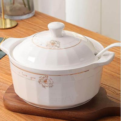 陶瓷厨房用品泼油罐勺盖一体调味罐家用辣椒油罐耐高温猪油罐油壶