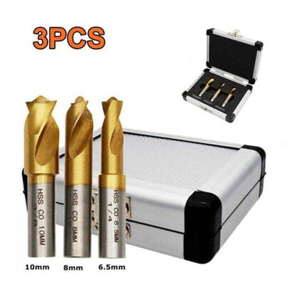 Proster 3Pcs/set 6/8/10mm HSS CO Spot-Weld Cobalt Spot Weldi