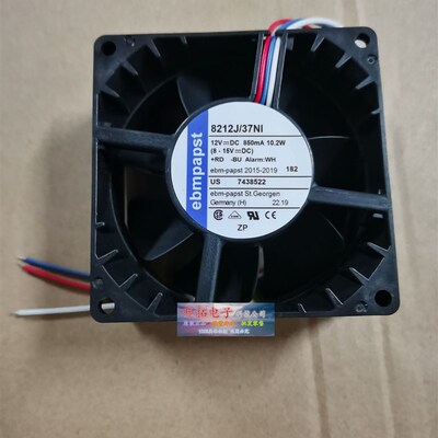 德国ebmpapst正品8212J/37NI803812V高端设备10.2W散热风扇8CM