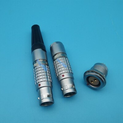 推拉自锁航空插头 M15安装尺寸连接器FGG.2B EGG.302 2针头 2孔座