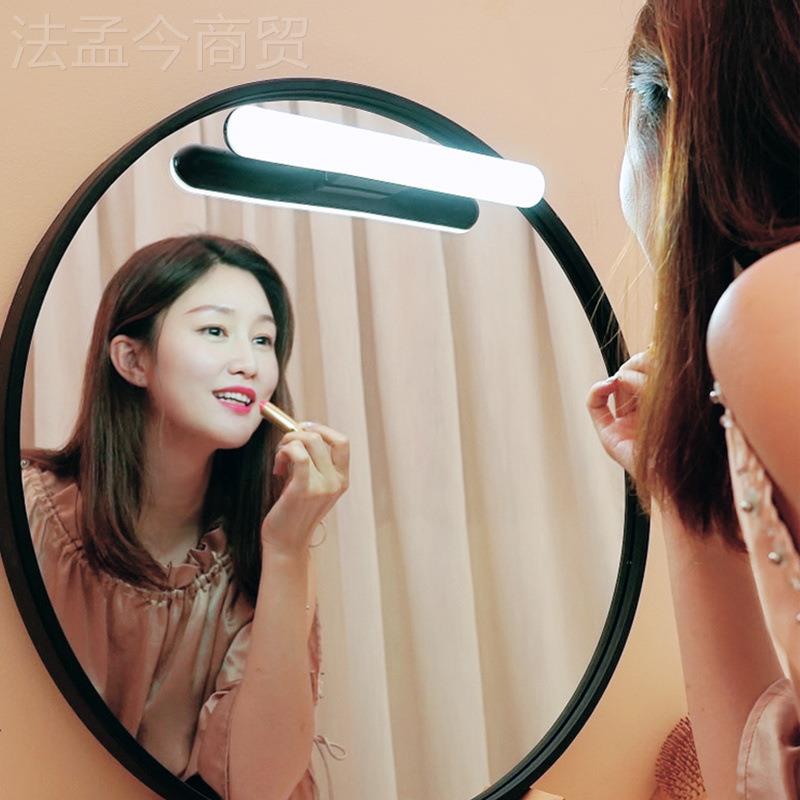 镜前灯ed免打孔充电式室卫生浴1厕间梳妆台镜化妆灯补光所灯镜l子