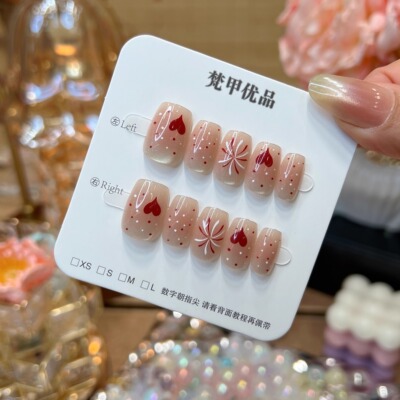 梵甲优品C357爱心烟花穿戴甲