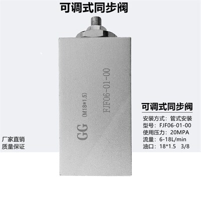 液压双向同步阀 分流集流阀FJF06-01-00两双向油缸同升同降平衡器