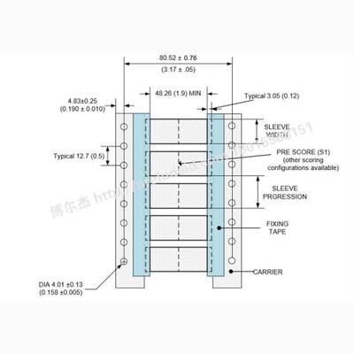 TMS-SCE-1-1.2-2.0-4泰科Tyco卷装热缩标识管TE可打印分段套管