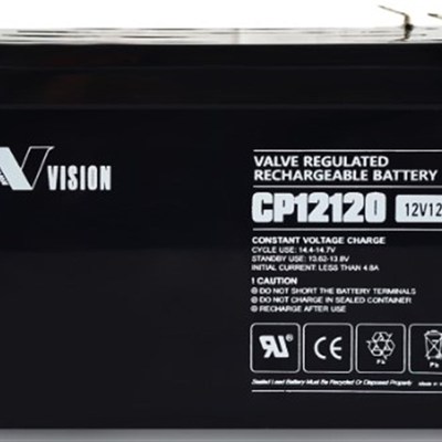 VISION威神蓄电池CP12120 12V12AH铅酸免维护电池UPS EPS医疗照明