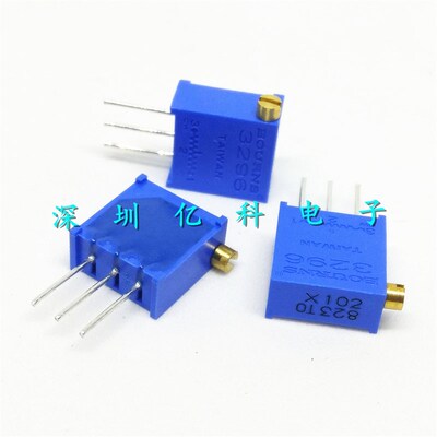 3296X-1-102LF进口BOURNS精密多圈可调电阻/电位器 1K 侧调 X102