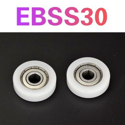 EBSS30工程塑料轴承平型POM聚缩醛树脂440不锈钢轴承包塑导轮