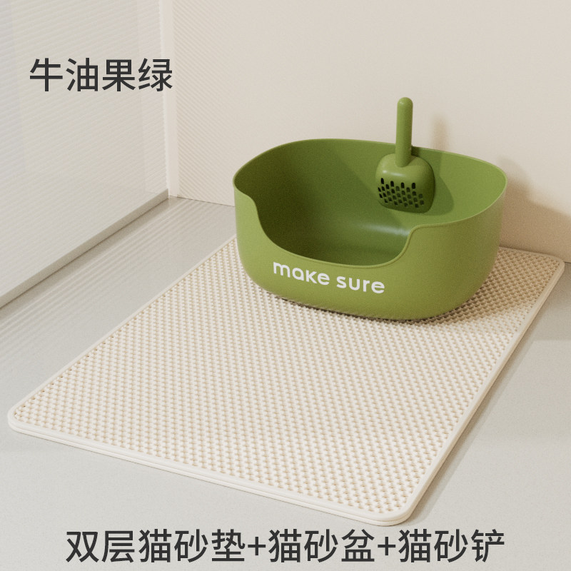 猫砂盆超大号防外溅防带砂猫厕所小号垫子新型猫笼猫别墅幼猫猫咪
