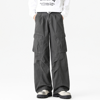 追素TS工装休闲裤男直筒宽松纯棉