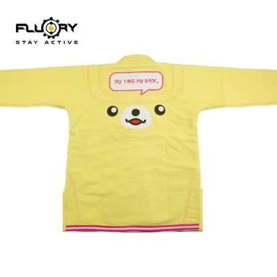FLUORY火垒巴西柔术服女轻松熊可爱BJJ GI比赛训练加厚柔道服成人