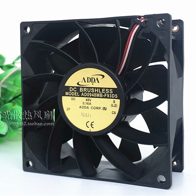 协喜/ADDA9038 AD0948MB-F93DS 48V 0.16A 9CM三线变频器机箱风扇