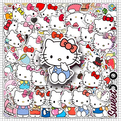 50张kitty猫贴纸可爱卡通猫咪