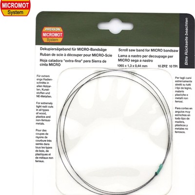 [28182]德国PROXXON迷你魔1.3mm超窄带锯条1065x1.3x0.44mm10齿