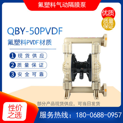 QBY-50/65FS型耐腐蚀氟塑料PVDF气动隔膜泵 耐强酸强碱输送化工泵