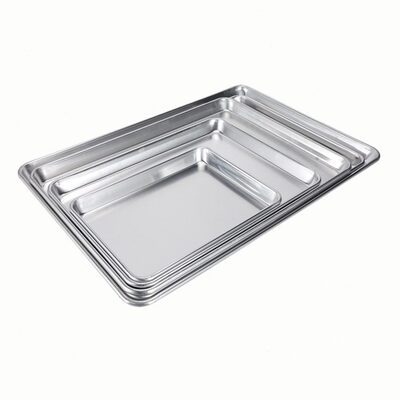 甄选烤盘长方形6040铝合金烘焙铝盘1813加厚商用1826美式冲孔铝烤
