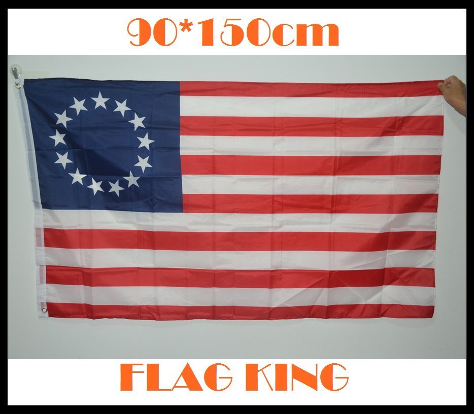 包邮90*150cm 3*5ft 贝琪罗斯 旗 Betsy Ross Flag 美国国旗