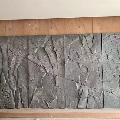 夯土板川岩石快装艺术轻质防火保温背景墙红砖水T泥板土墙pu石材