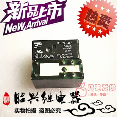 全新RTE24048F TE/泰科8A/250VAC 二开二闭RTE24048F 继电器48VDC