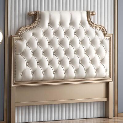 新床头单买实21588木款轻床头板软靠背板奢美包式1.5米1.8榻榻米