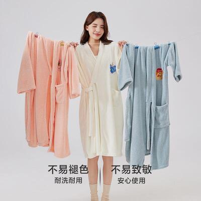 冀PTN阳可穿浴巾浴袍男用女家可穿可裹身吸大人浴袍洗澡202水5新