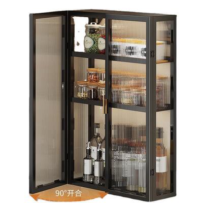厨房置物架壁挂多墙层带门防尘纳柜子多功IPL能调物料品收上橱柜
