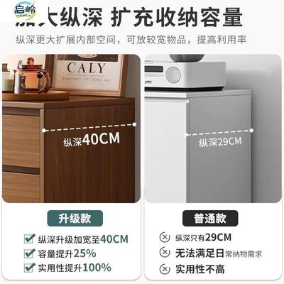 斗柜实卧室抽屉柜床收尾纳置物柜家LMD用客厅靠墙色木储物柜子五