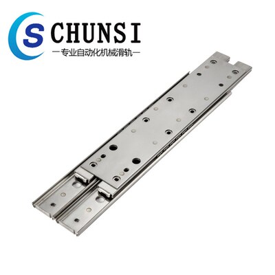 SSRRH36线性滑轨两段抽拉型35宽单层双排重载304不锈钢滑轨IDB26