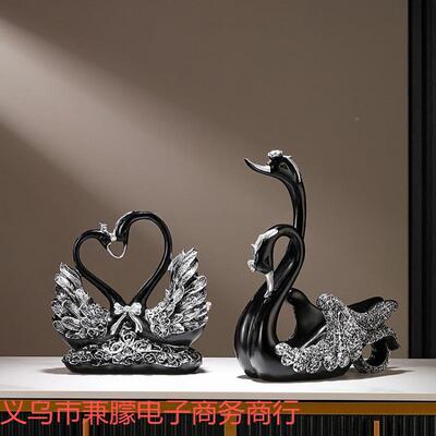 创意轻奢15116高档红酒架天黑鹅件高端摆餐桌边柜摆红酒瓶架子装