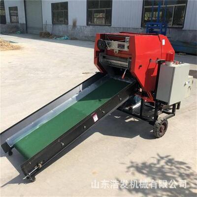 小麦杆稻草全自动打捆机青储饲草料密封包膜机花生秧地瓜秧打包机